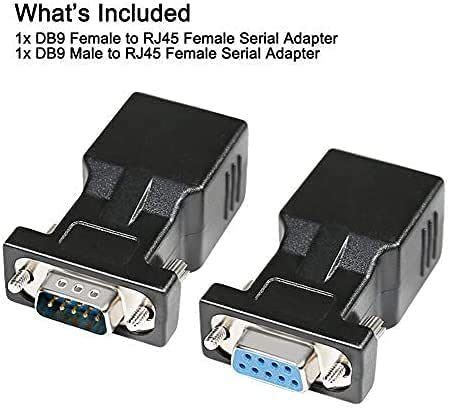 RS232 DB9 To RJ45 Serial Adapter DB9 RJ45 Female Ethernet Converter China RS232 DB9 To RJ45