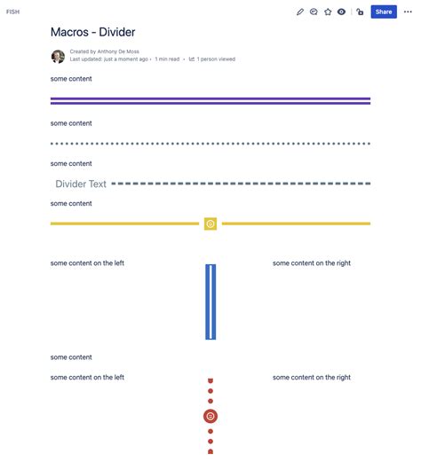 Divider Simple Content Macros