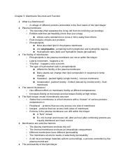 Chapter Membrane Structure And Function Docx Chapter Membrane Structure And Function What