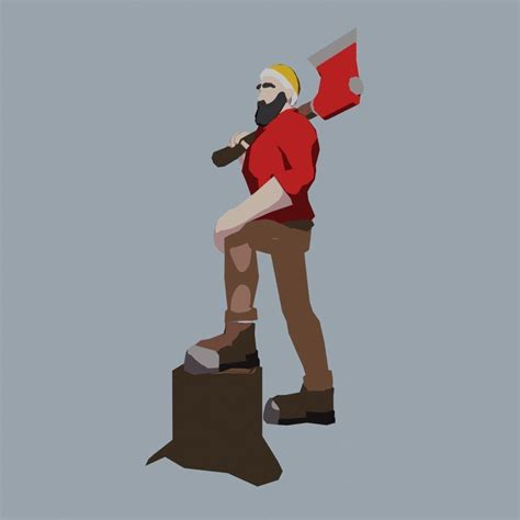 3d Model Lumberjack Lowpoly Rigged Model Vr Ar Low Poly Cgtrader