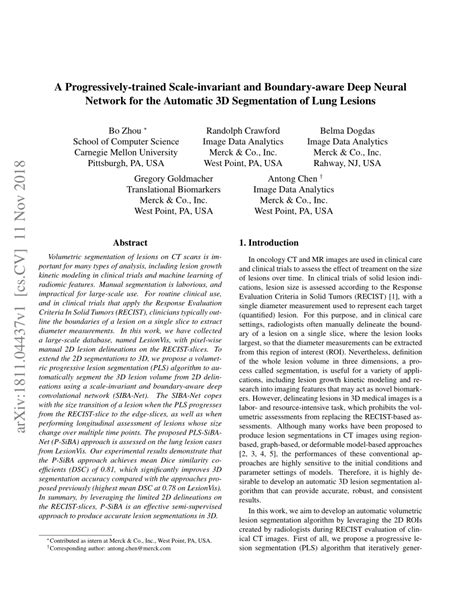 Pdf A Progressively Trained Scale Invariant And Boundary Aware Deep Neural Network For The