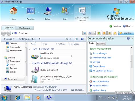 MultiPoint Server Runs Windows Home Server Add Ins