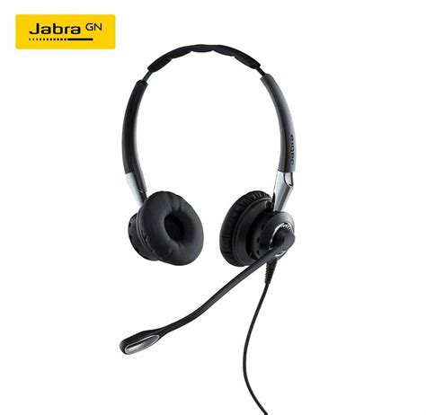 Jabra Biz 2400 II QD Duo Noise Canceling 3 In 1 Wideband On Ear Wired Headset Microphone Black