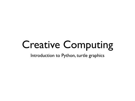 Introduction To Python Turtle Graphics Garfield Computer Science
