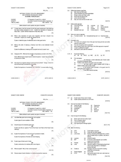 Accomodation Operations Pdf