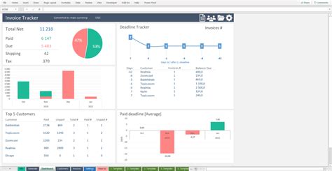 Excel Invoice Generator Tracker Dashboard Luxtemplates