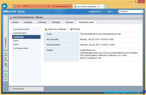 configure and secure the vmware esxi 6 5 server with a valid ssl