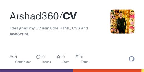 GitHub Arshad360 CV I Designed My CV Using The HTML CSS And JavaScript