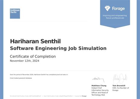 Hariharan Senthil On Linkedin Goldmansachs Forage