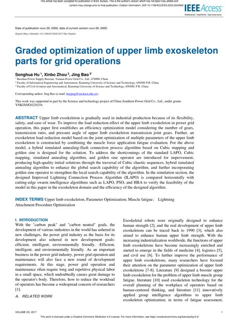 Pdf Graded Optimization Of Upper Limb Exoskeleton Parts For Grid Operations