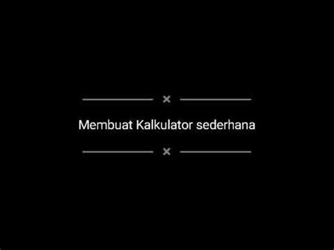 Program Membuat Kalkulator Sederhana Dengan Tkinter YouTube