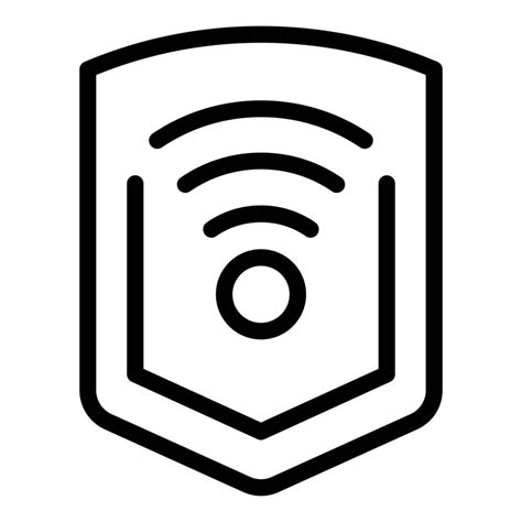 Wifi Secured Icon Outline Vector Server System 15225909 Vector Art At Vecteezy