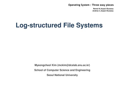 Ppt Log Structured File Systems Powerpoint Presentation Free