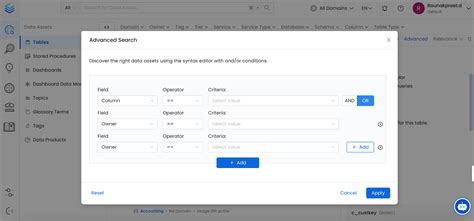 Add Complex Queries Using Advanced Search