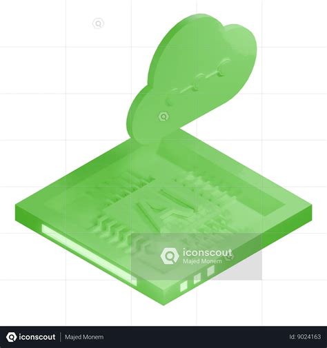 Ai Cloud Chip Architecture Processor 3d Icon Download In Png Obj Or Blend Format