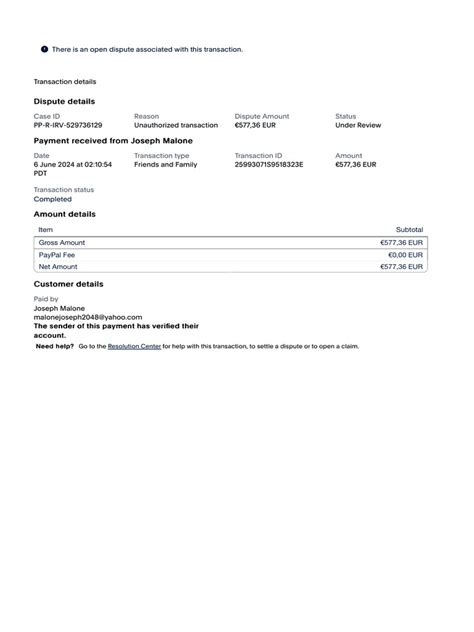 Transactions Paypal Pdf