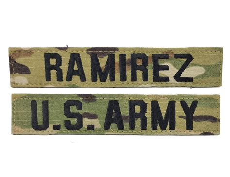 U S Army Ocp Name Tape And Branch Tape 2 Piece Set