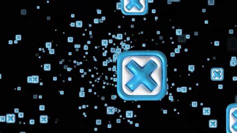 Animated Particle Of Cross Check Mark Ic Stock Video Pond