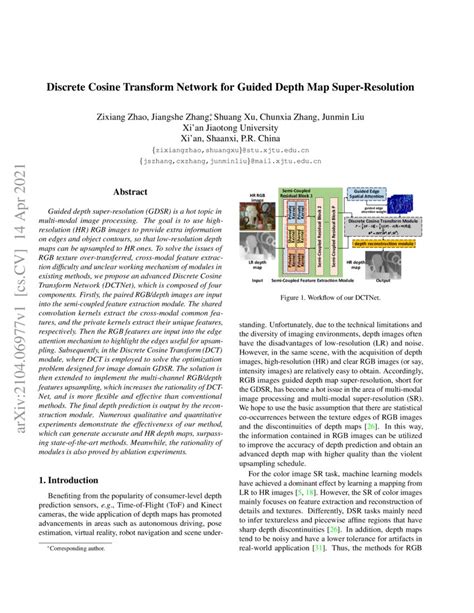 Discrete Cosine Transform Network For Guided Depth Map Super Resolution Deepai