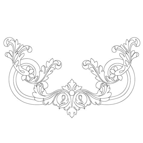 Premium Vector Vintage Baroque Scroll Ornament Engraving Border Floral Retro Pattern In