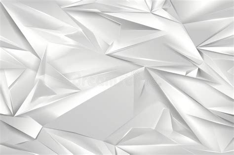 Abstract White Geometric Background Polygonal Pattern Of Triangular Shapes 3d Rendering Stock