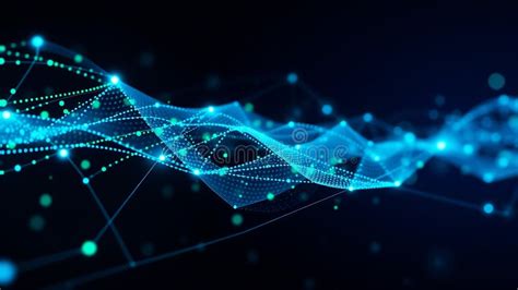 Futuristic Network Connection Visualizing Technological