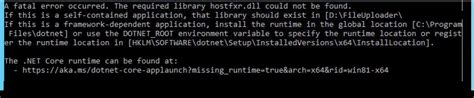 Resolved The Required Library Hostfxr Dll Could Not Be Found TheCodeBuzz