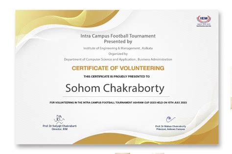 Sohom Chakraborty On Linkedin Thrilled To Announce That I Have Activity Volunteered In Our College