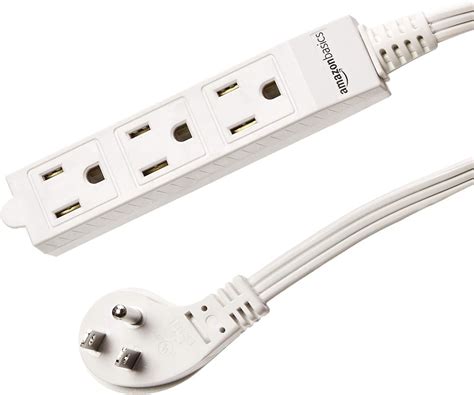Pack Amazon Basics Indoor Extension Cord Outlet Power Strip W Flat Plug At Amazon