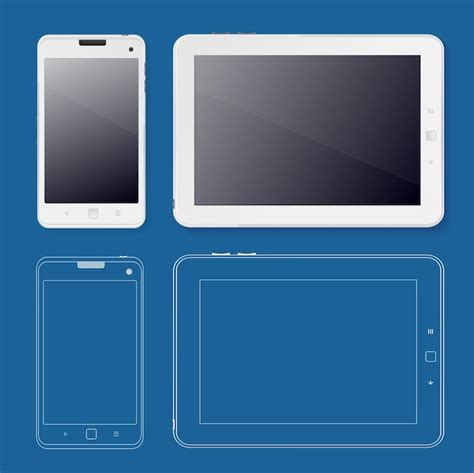 Premium Vector Tabet And Phone Ui Web Design Template White Vector