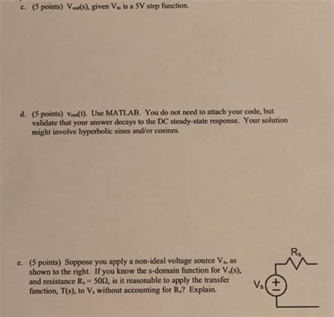 Solved Find The Following For The Given Circuit Assume