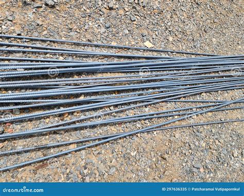 Rebar Is Used To Reinforce Concrete In Areas That Receive Tensile Stress Stock Image Image Of