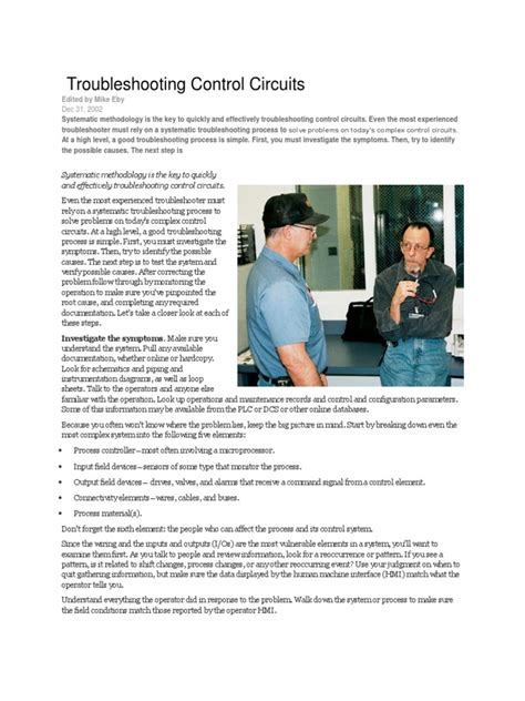 A Systematic Approach To Troubleshooting Control Circuits And Variable A Systematic Approach To Troubleshooting Control Circuits And Variable