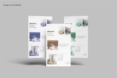 Ui 디자인을 보여주기 위한 플로팅 웹사이트 페이지 목업 프리미엄 Psd 파일