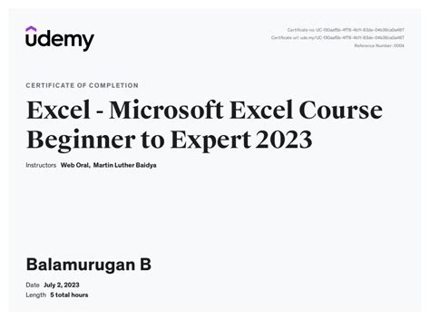 Bala Murugan B On Linkedin Excelexpert Continuouslearning