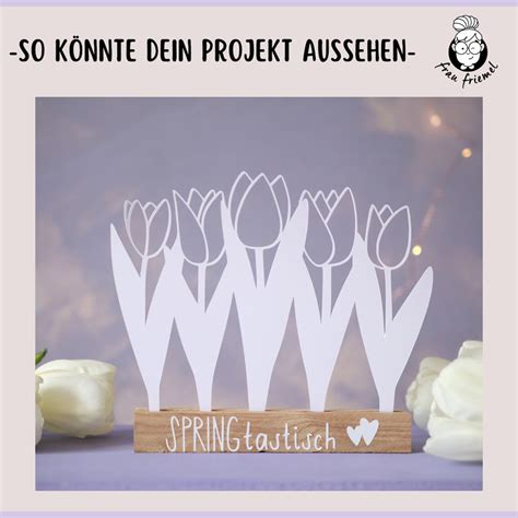 Plotter File Tulips For Block Holders Plotting Spring Decoration Etsy