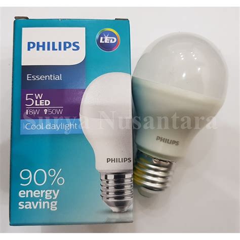 Jual Paket Hemat Lampu Led Ledbulb Essential Philips 5w 1 Pack Isi 4 Pc Shopee Indonesia