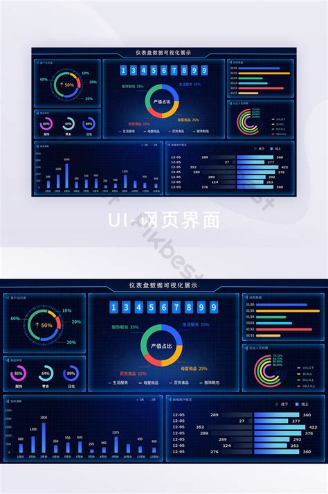 dark style data visualization background web display ui diagram ui