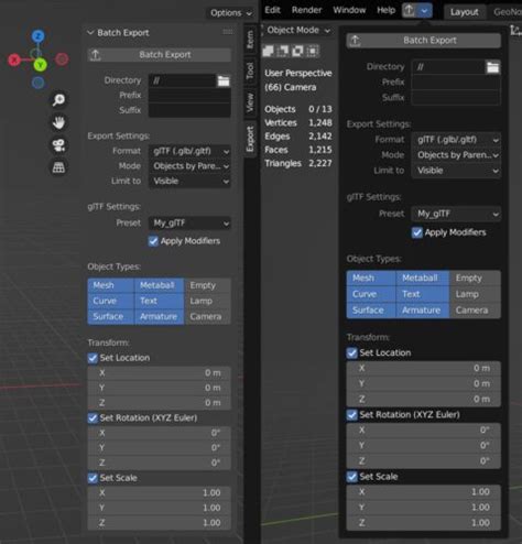 Super Batch Export Exporta Múltiples Objetos Plugin Blender Blenderers