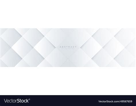 White Cube Boxes Pattern Wall Background Minimal Vector Image