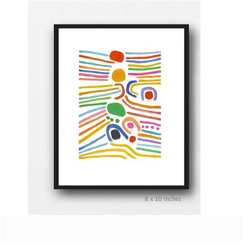 Colorful Abstract Art Print Summer Print Art Fresh Bold Colors