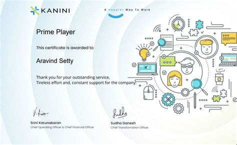 Aravind Jayaprakash On Linkedin Another Award From Kanini ️ Thanks