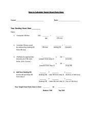 How To Calculate Target Heart Rate Zone Step By Step Guide For Course Hero