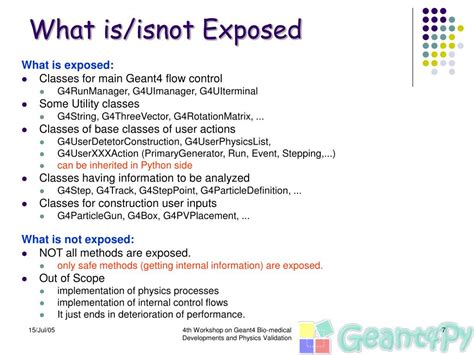 PPT Python Interface For Geant Medical Applications PowerPoint Presentation ID