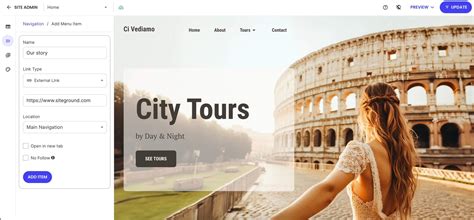 how to add links to external pages in main site menu siteground kb