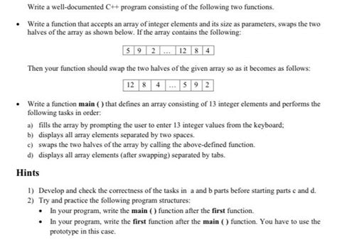 Solved Write A Well Documented C Program Consisting Of The