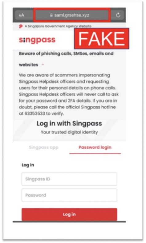 Scammers Targeting Victims Through Sms To Obtain Singpass Login