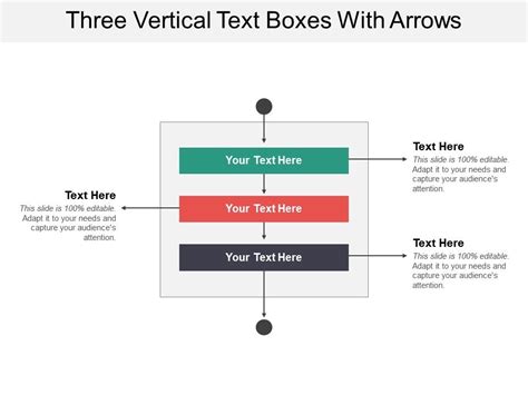 Three Vertical Text Boxes With Arrows Powerpoint Slide Images Ppt Design Templates