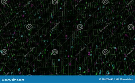 Binary Code Background Big Data And Programming Hacking Deep