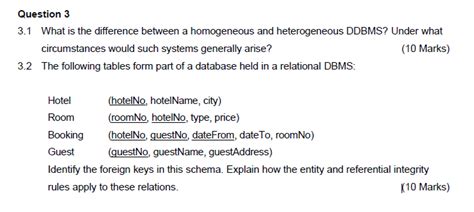 Solved Question 3 3 1 What Is The Difference Between A